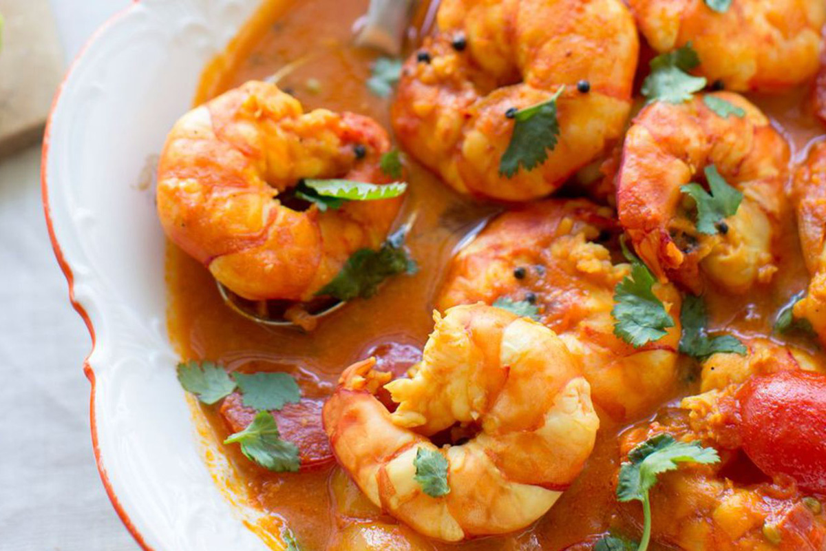 CREVETTES CURRY recette indienne - Le Tajmahal Indien Sèvres